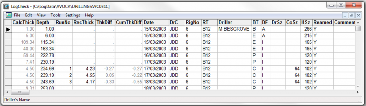 LogCheck - GeoCheck - Downhole Data Management Software & Consulting